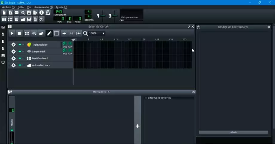 LMMS interface