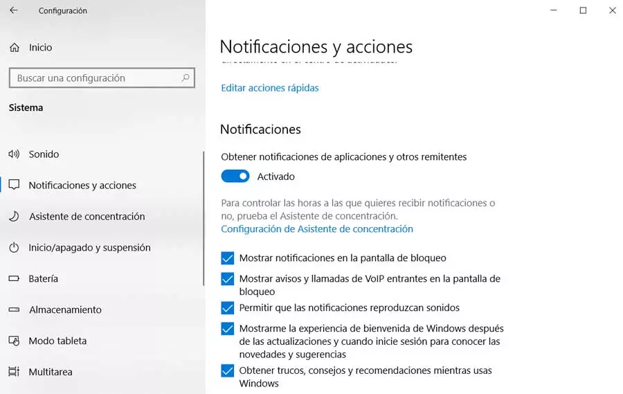 Windows 10 paziņojumi