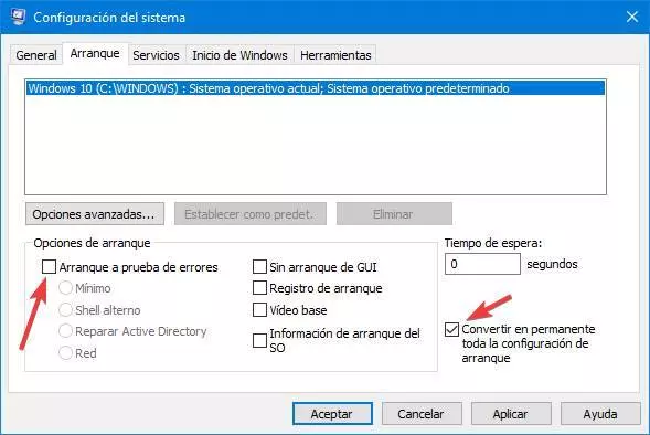 在 Windows 10 中禁用安全模式