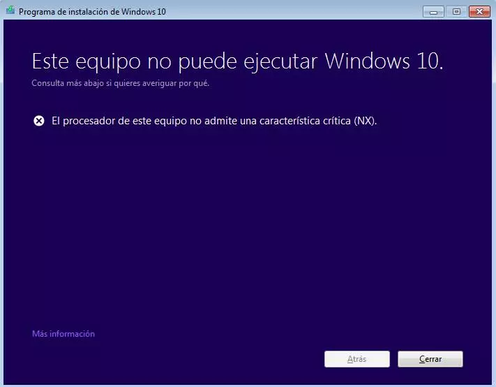 Error crítico de actualización de CPU de Windows 10