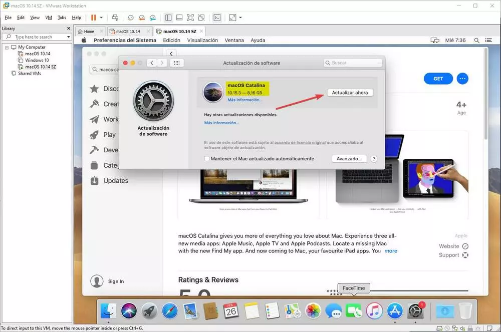 Descargar actualización de macOS Catalina