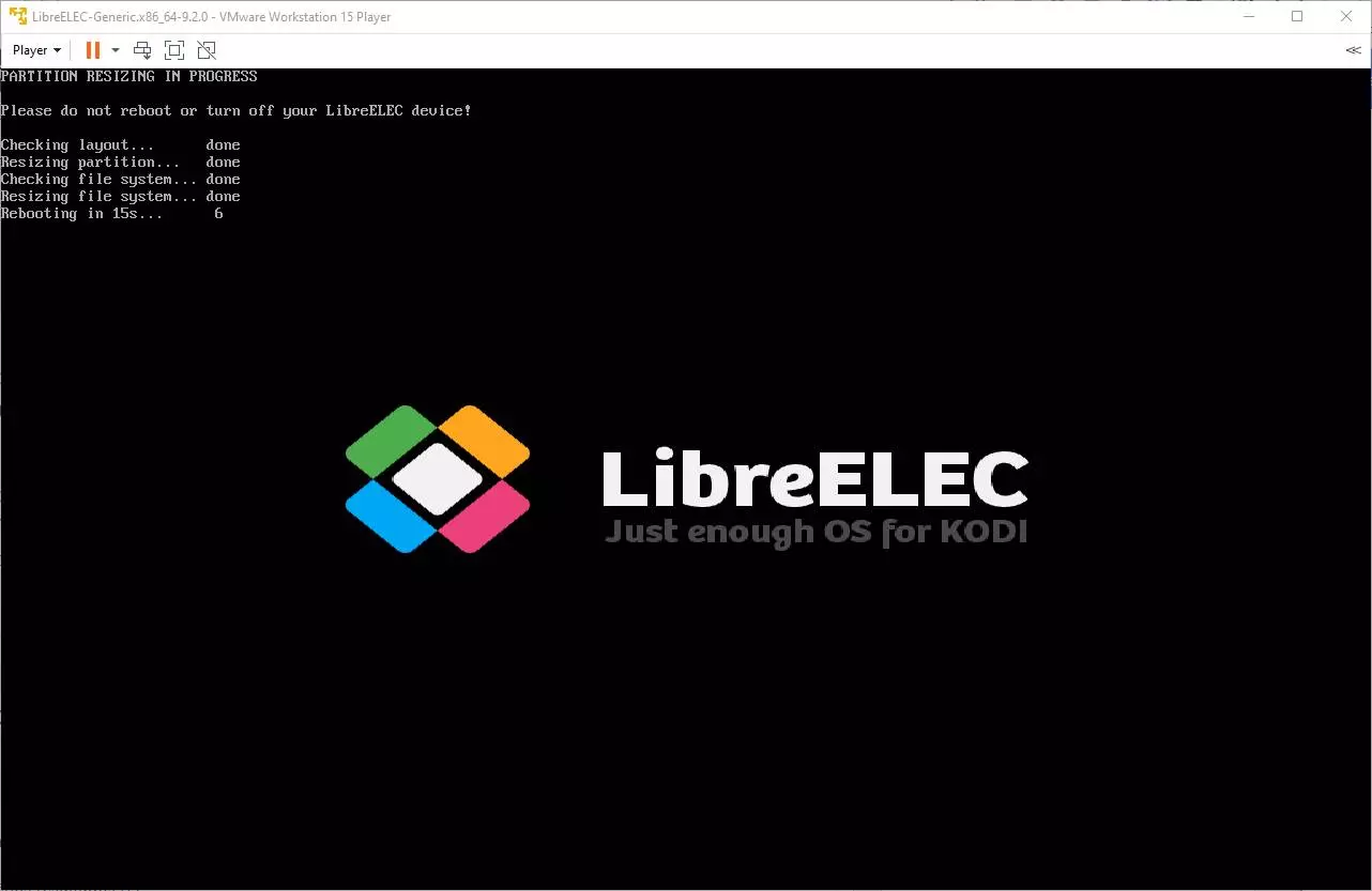 LibreELEC बूट करा