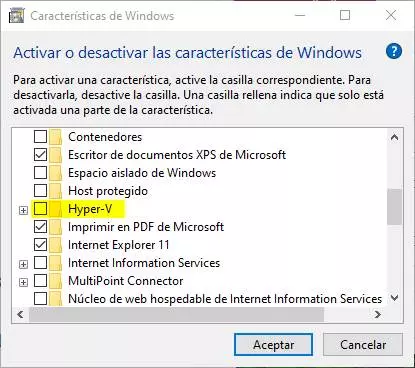 Activate Hyper-V feature