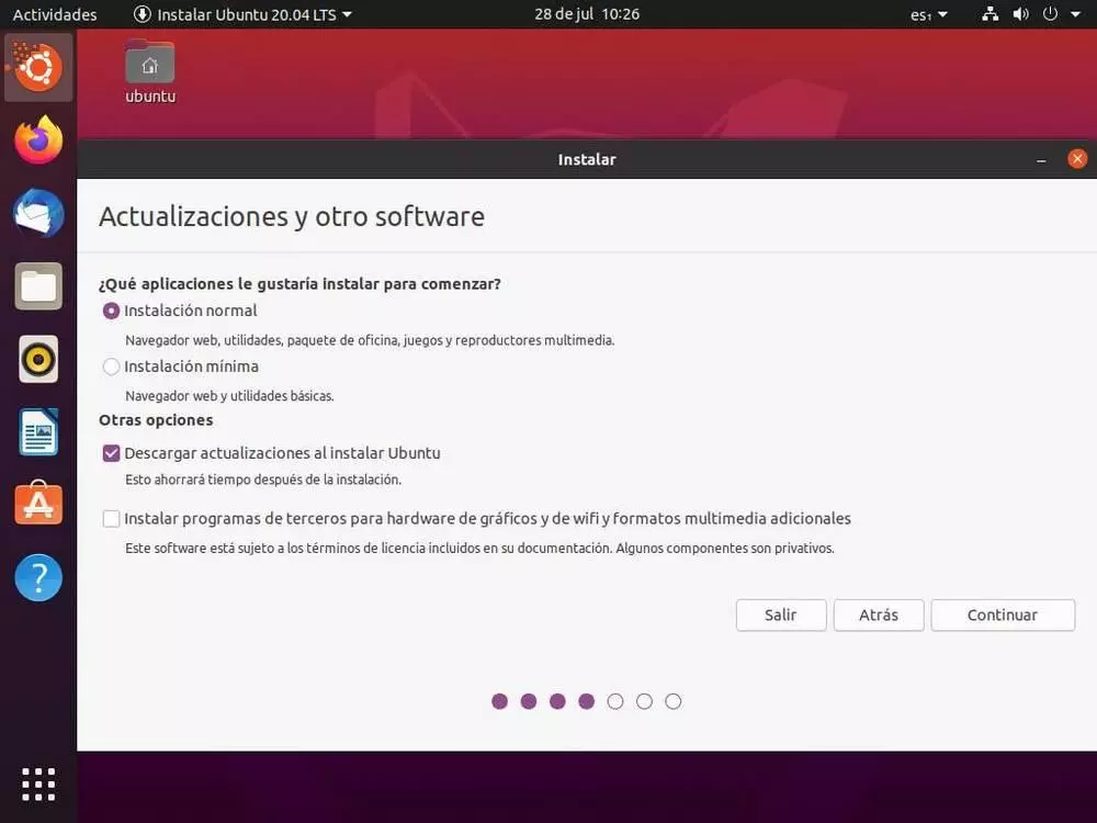 Az Ubuntu telepítése – Telepítés típusa