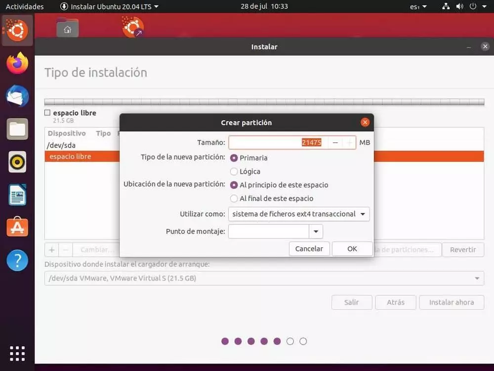 Installera Ubuntu - Skapa partitioner 3