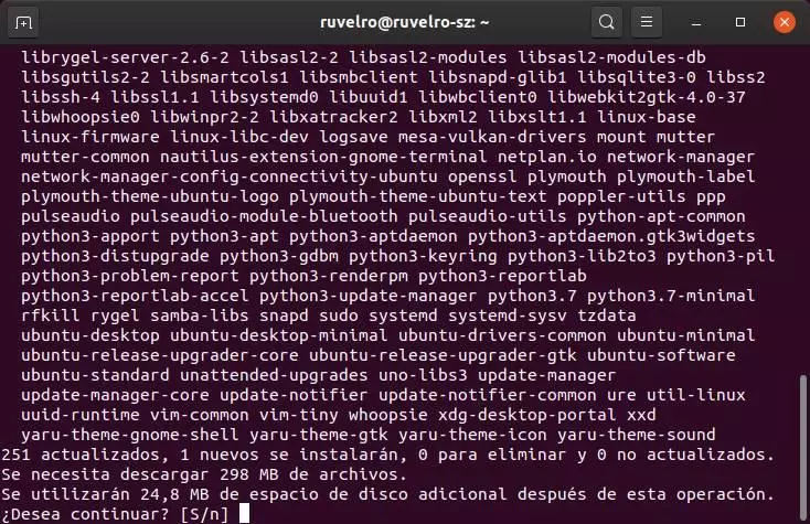 Bekräfta nedladdning av Ubuntu-uppdateringar