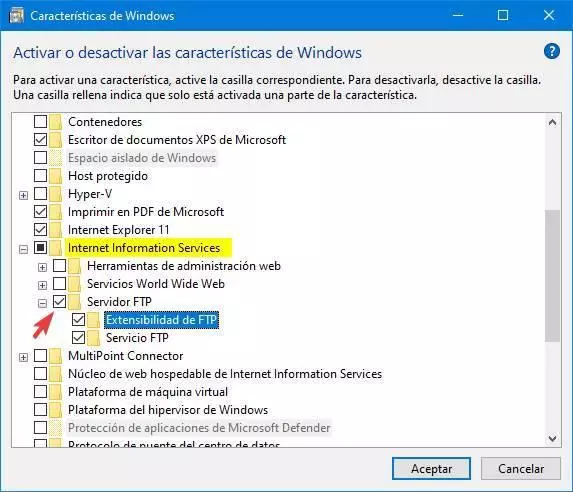 Ajouter FTP à Windows 10 - 2