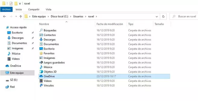 Личные папки пользователя в Windows 10