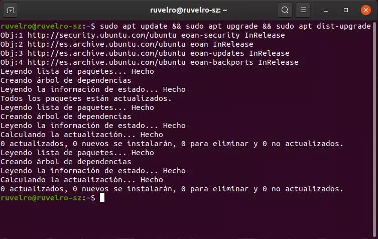 Ubuntu diropéa dina terminal