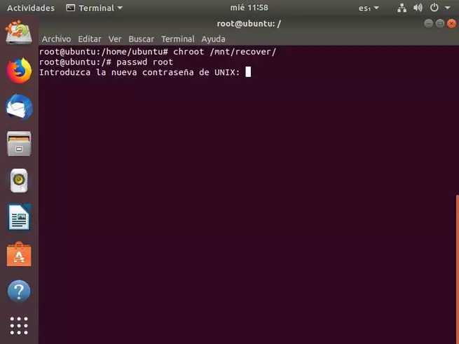 Recover Linux root administrator password - 7