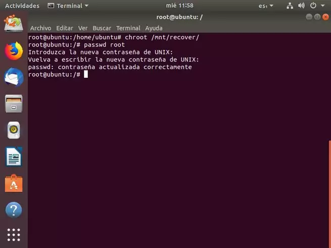 Recover Linux root administrator password - 8