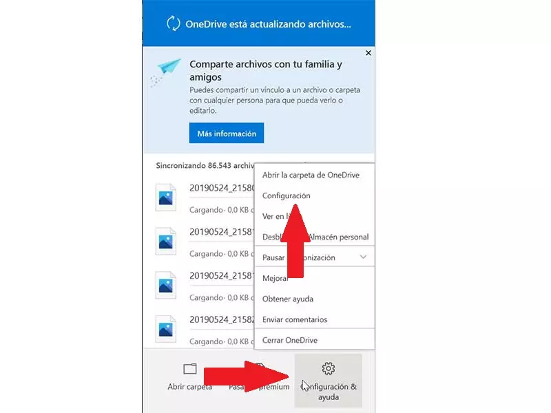 Izilungiselelo ze-OneDrive nosizo