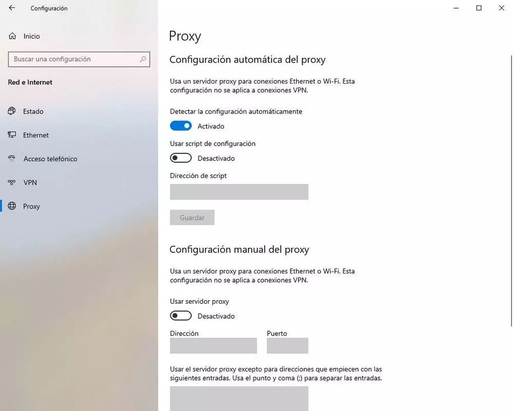 Nakonfigurujte proxy Windows 10