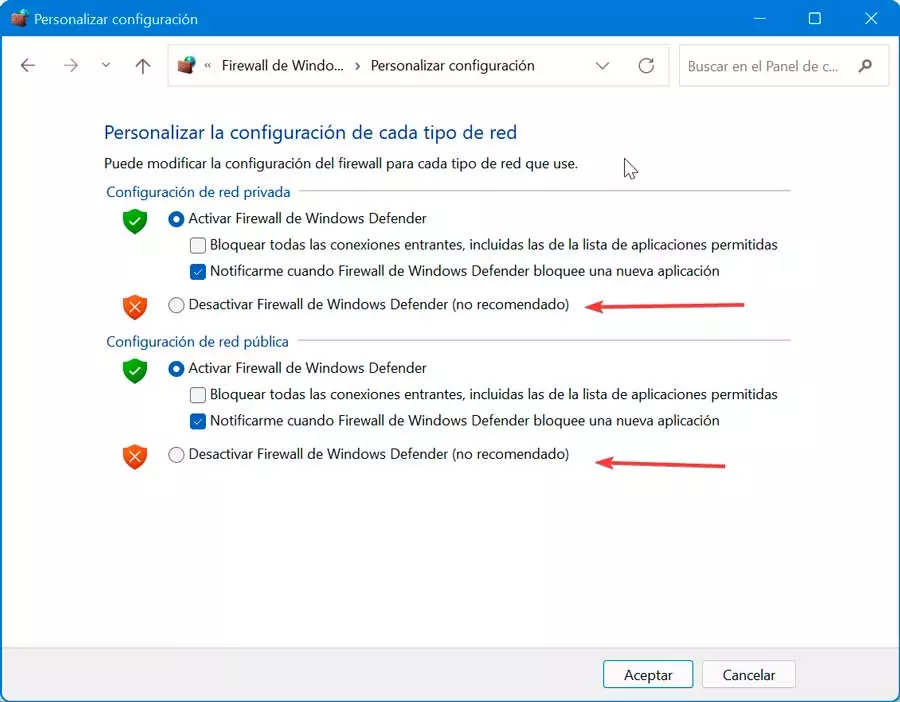 Lumpuhkan Windows Firewall