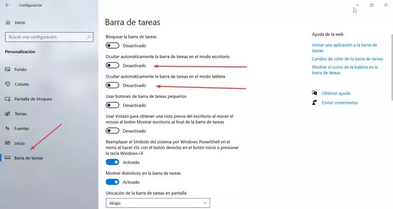 Otometi nana le fale faigaluega i le tulaga o le desktop