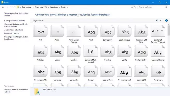 Lettertypen ynstalleare yn Windows 10
