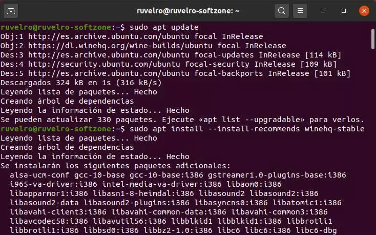 Installéiert Wäin op Ubuntu - 2