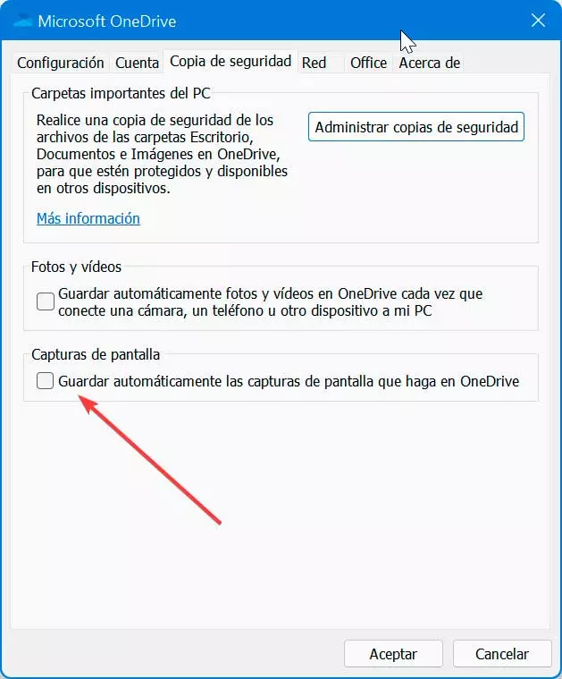 Captura de tela do OneDrive