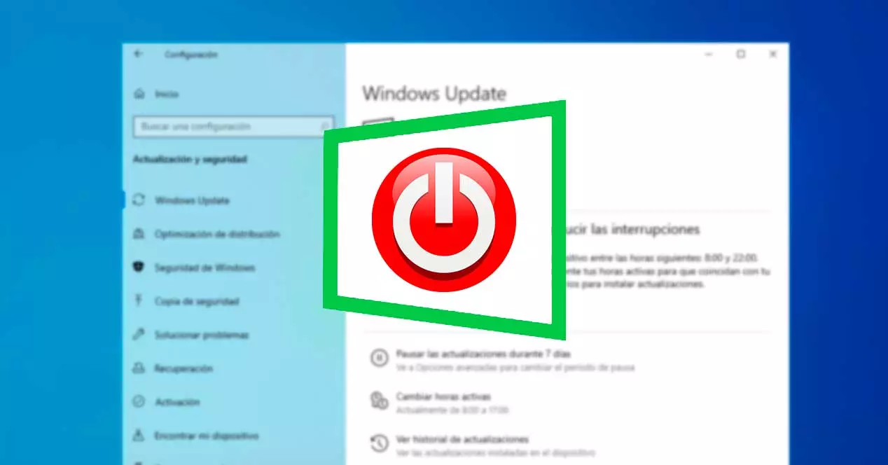 Apagar Windows sense actualitzar