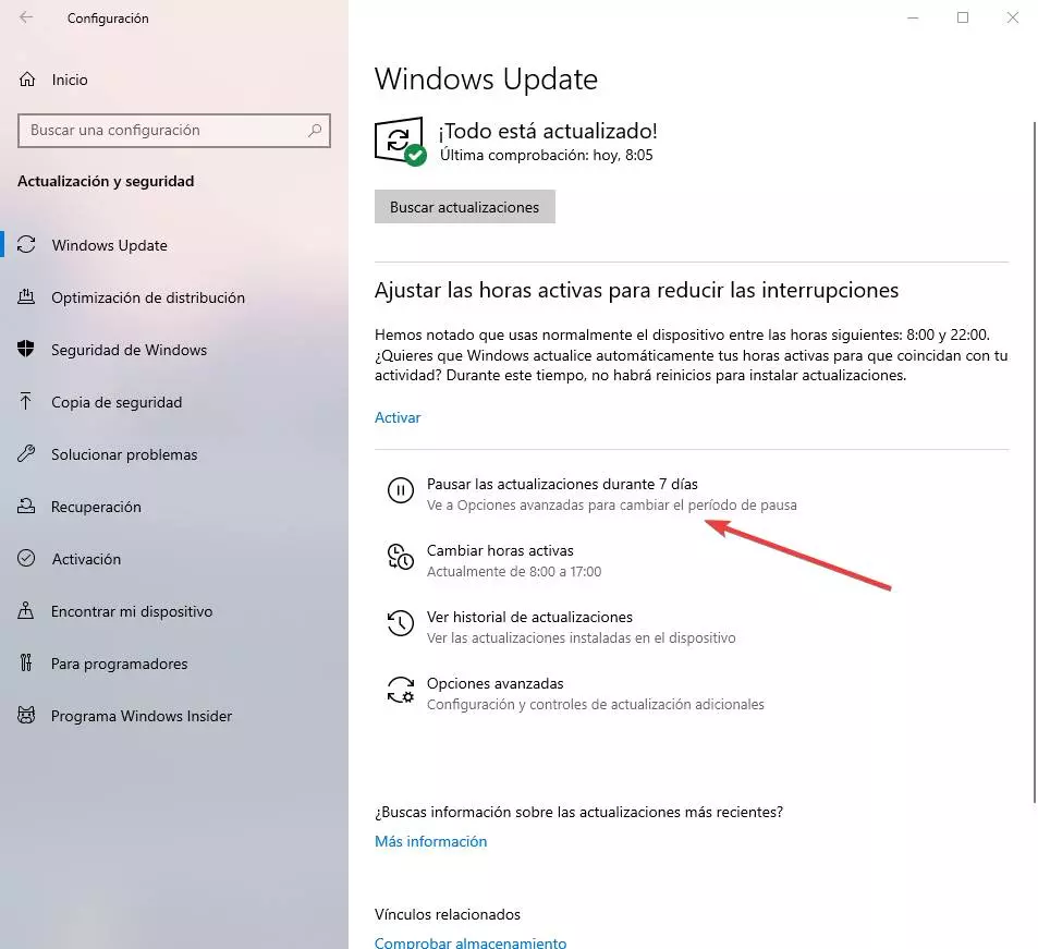 Dakata sabuntawar Windows Update