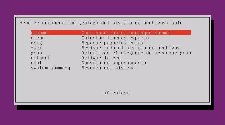 Ubuntu helyreállítás