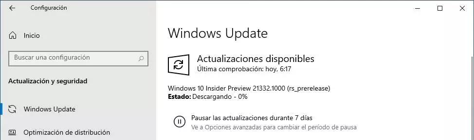 Windows 10 Mbangun 21332