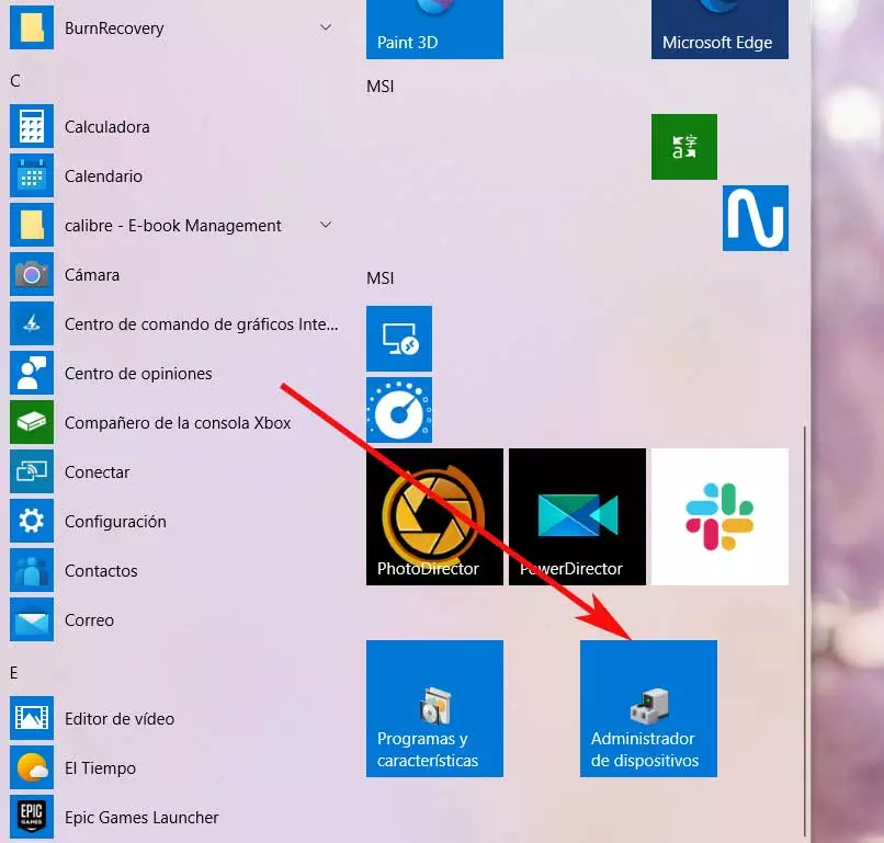Windows Start-da Device Manager