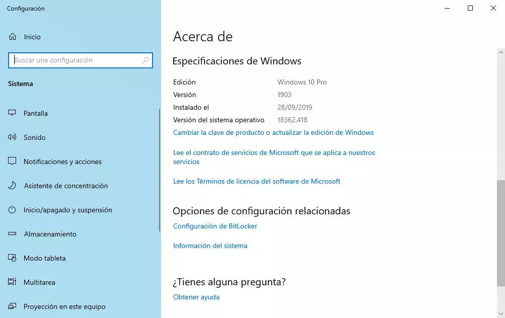 Дар бораи - Windows 10 Edition