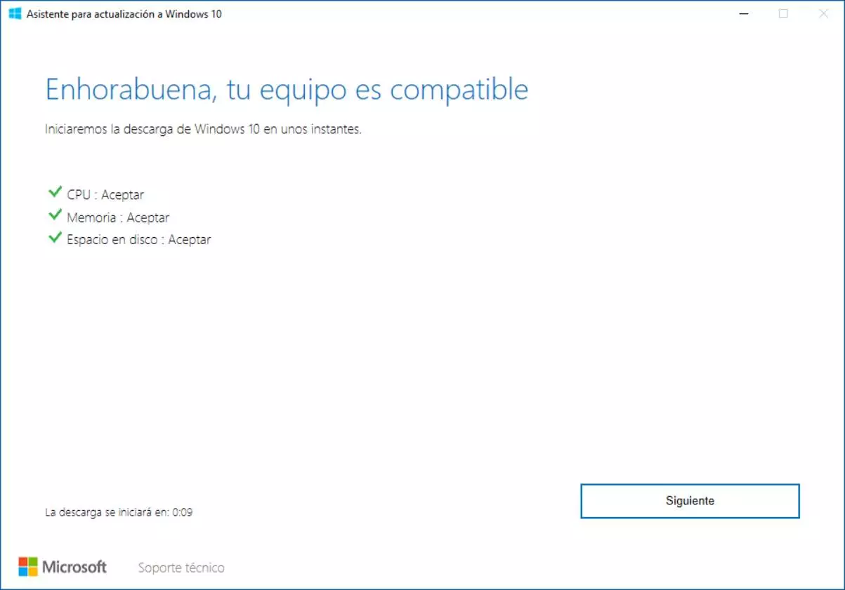 Windows 10 अपग्रेड सहायक