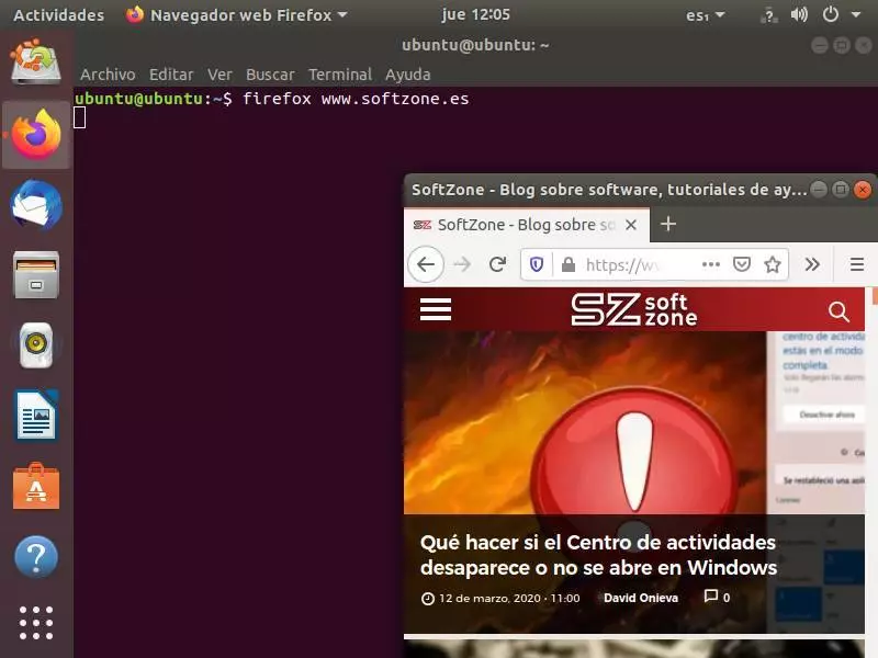 Ku socodsii terminalka Firefox ee Ubuntu