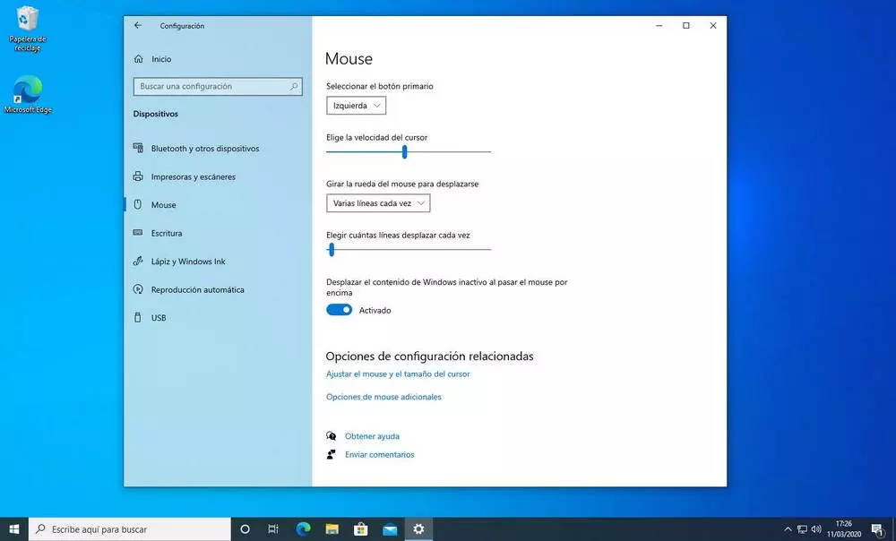 Windows 10 20H1-də siçan həssaslığı