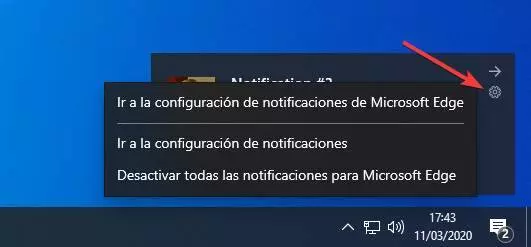 Notificacións de noticias Windows 10