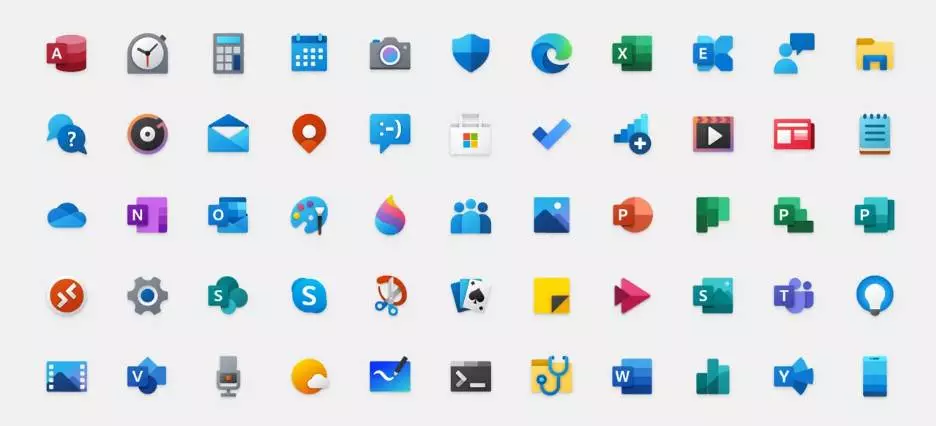 Tshiab icons Windows 10