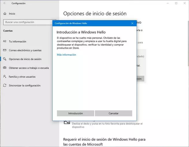 Sefydlu Windows Hello - Footprint 2