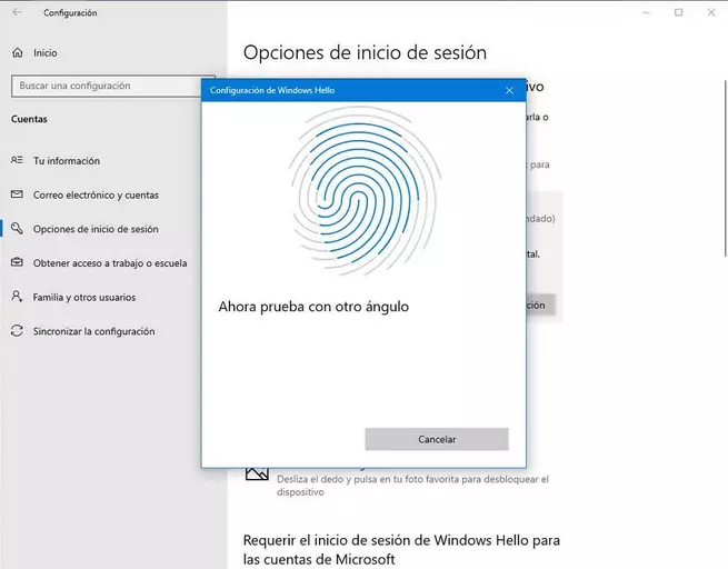 Sefydlu Windows Hello - Ôl Troed 4