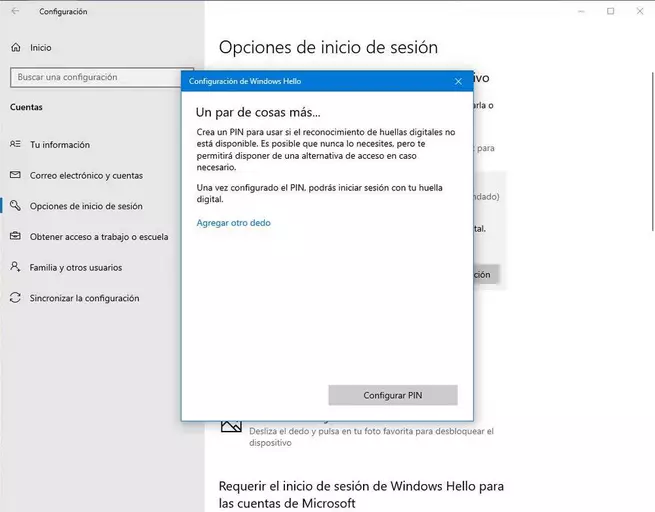 Sefydlu Windows Hello - Footprint 5
