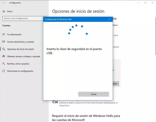 Windows Hello のセットアップ - セキュリティ キー 2
