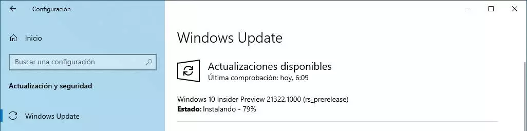 Windows 10 Build 21322