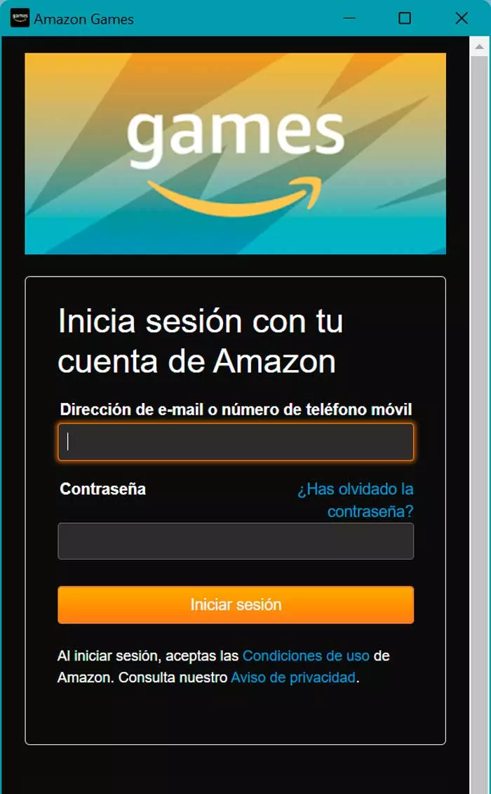 Amazon Games ۾ سائن ان ڪريو