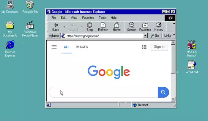 Windows 98 इन्टरनेट एक्सप्लोरर