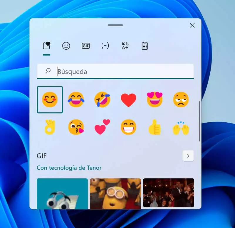 Emoji keyboard mukati Windows 11