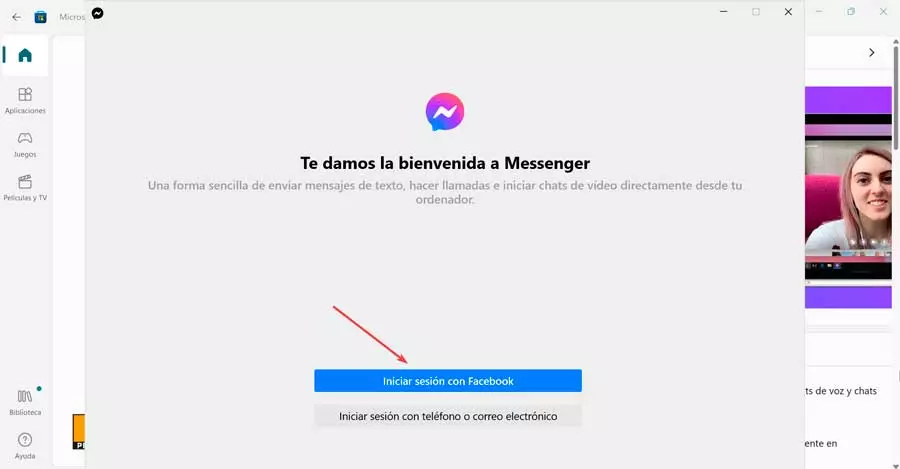 Messenger Zaloguj się przez Facebook