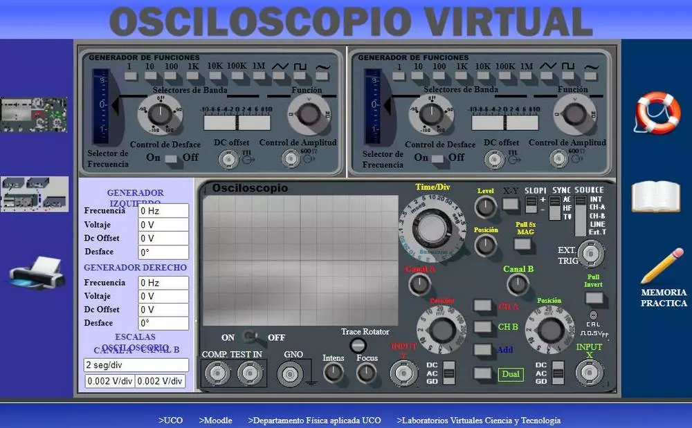 virtual oscilloscope
