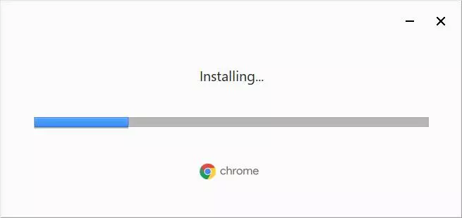 Proceso de instalación de Google Chrome