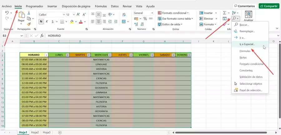 Excel ప్రత్యేకానికి వెళ్లండి