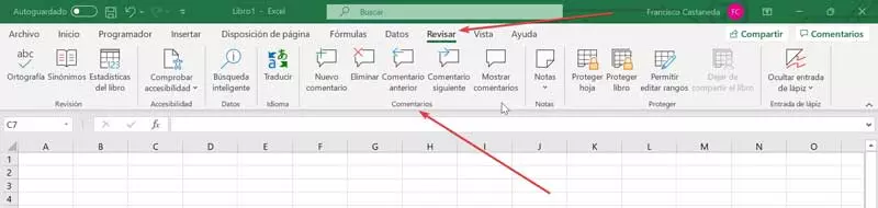Revisione e commenti di Excel