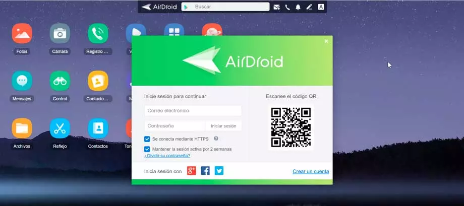 AirDroip nuskaityti QR kodą