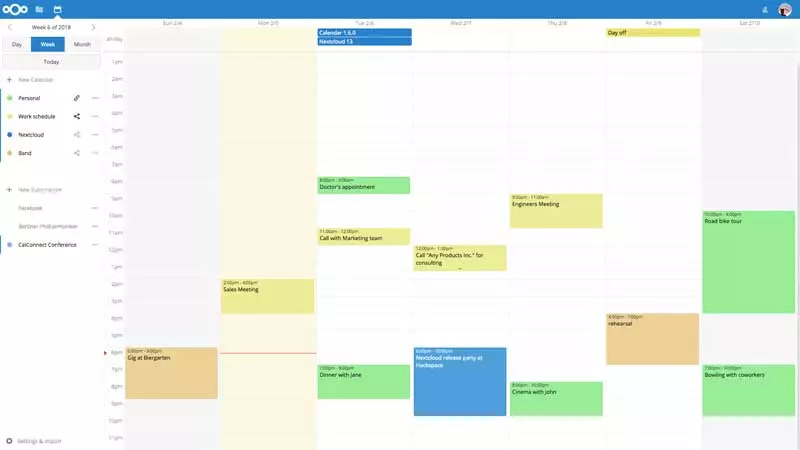 Kalendarz NextCloud